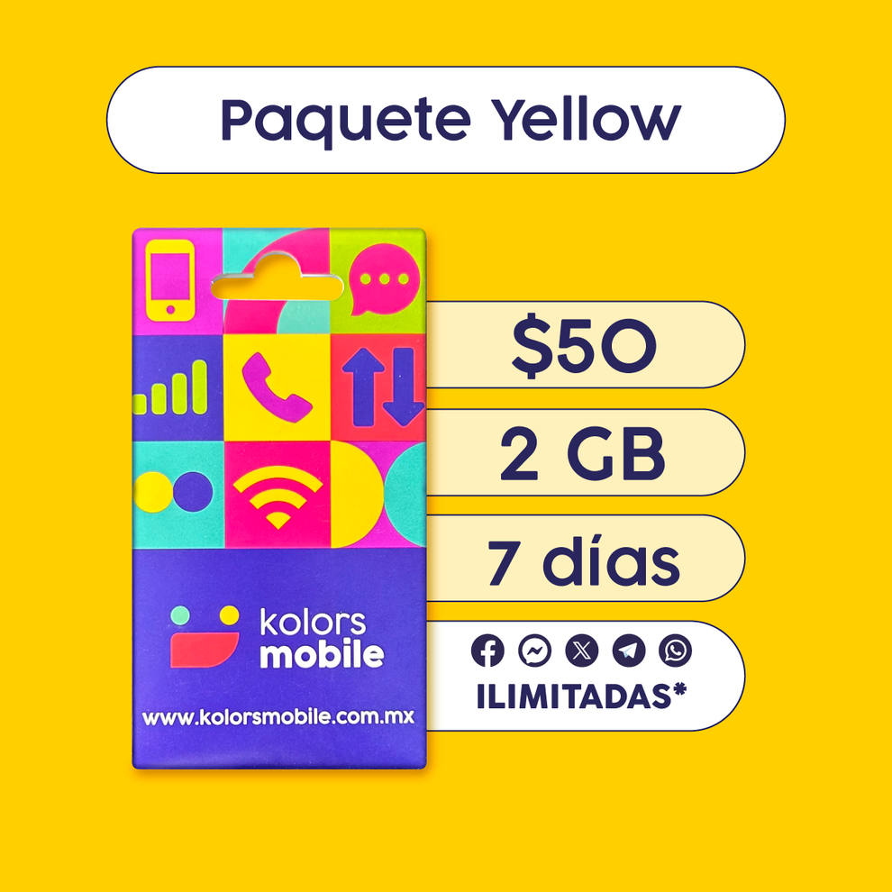 6. Paquete Yellow + SIM – Kolors Store